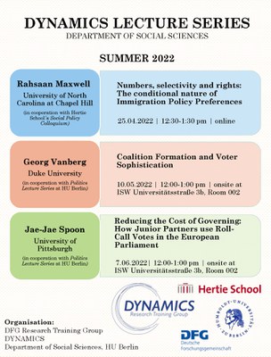 Dynamics Lecture Series Spring 2022 — DYNAMICS